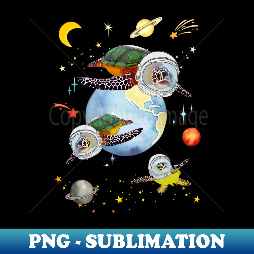 Astro turtles cute turtles - Retro PNG Sublimation Digital D | Inspire ...