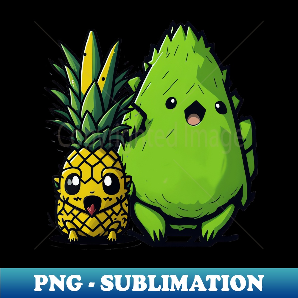 Avocado and Pineapple Friends - High-Resolution PNG Sublimat | Inspire ...