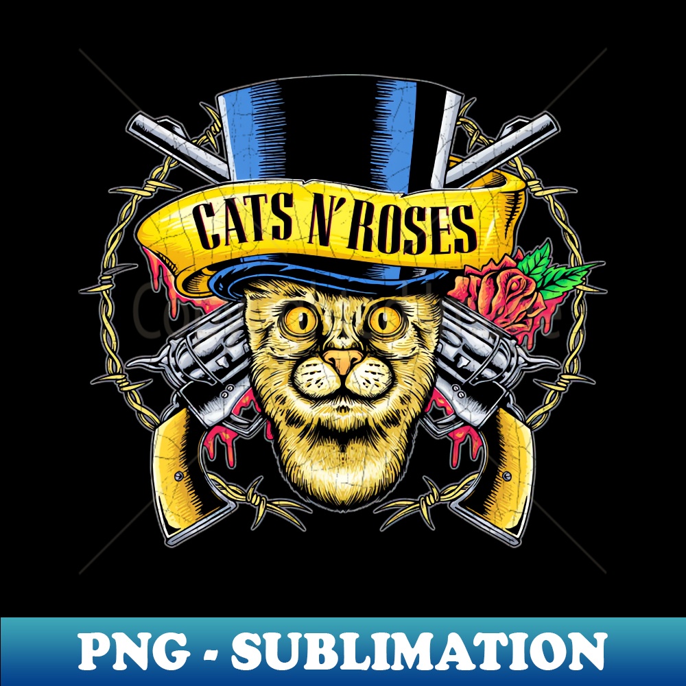 cats n roses - PNG Transparent Sublimation Design - Boost Yo - Inspire ...