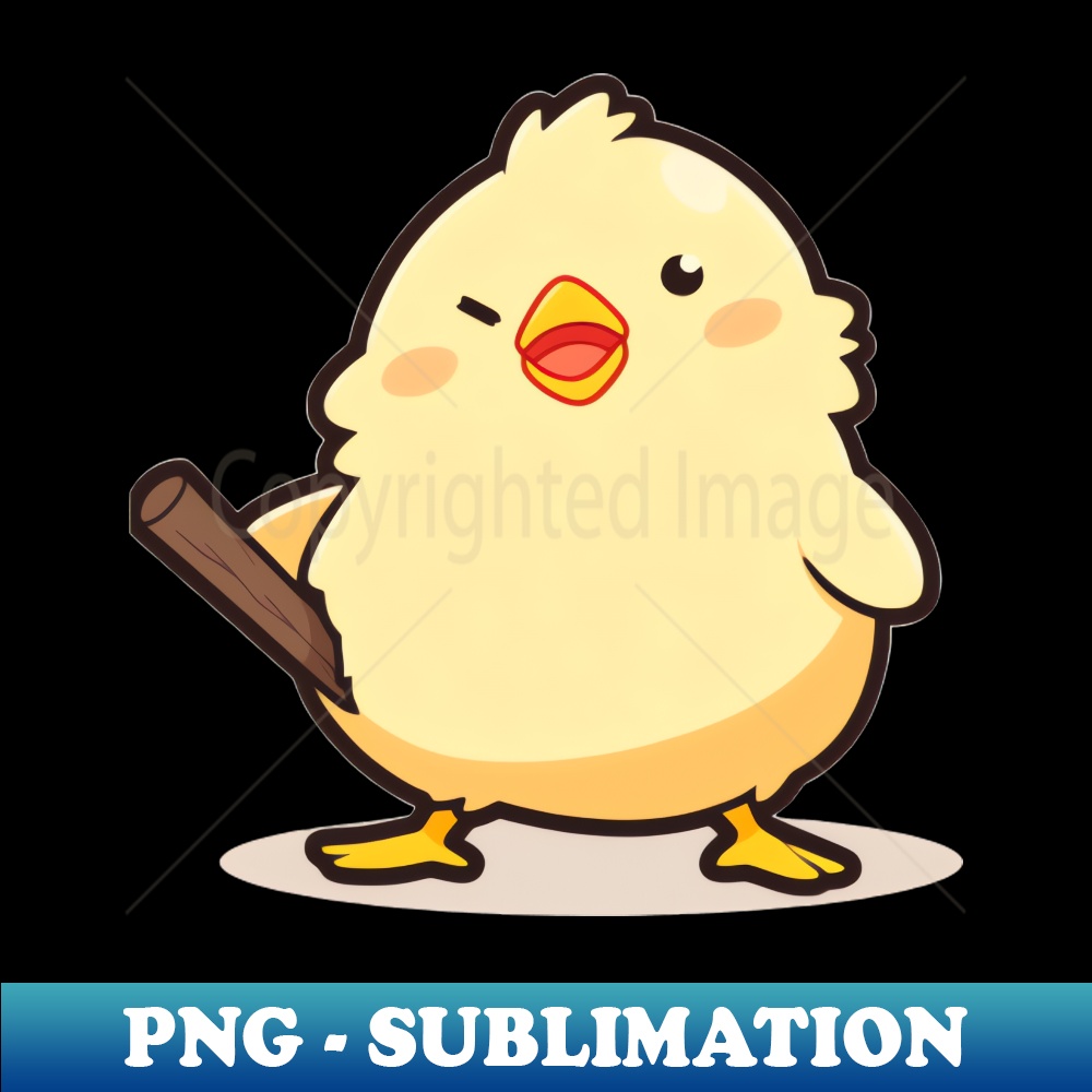 Cute Chicken Holding a baseball bat - PNG Transparent Sublim - Inspire ...