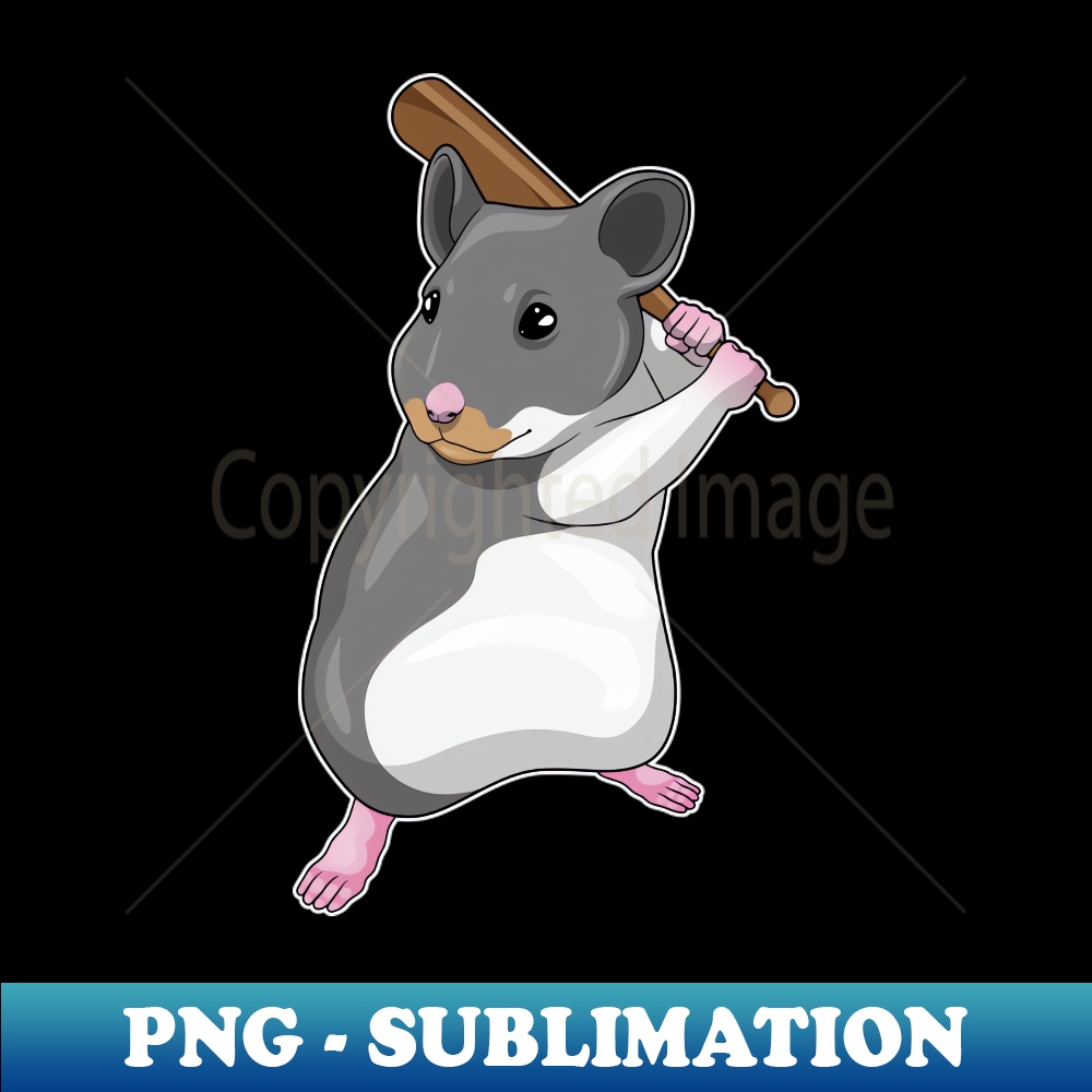 Hamster Baseball Baseball bat - PNG Transparent Sublimation | Inspire ...