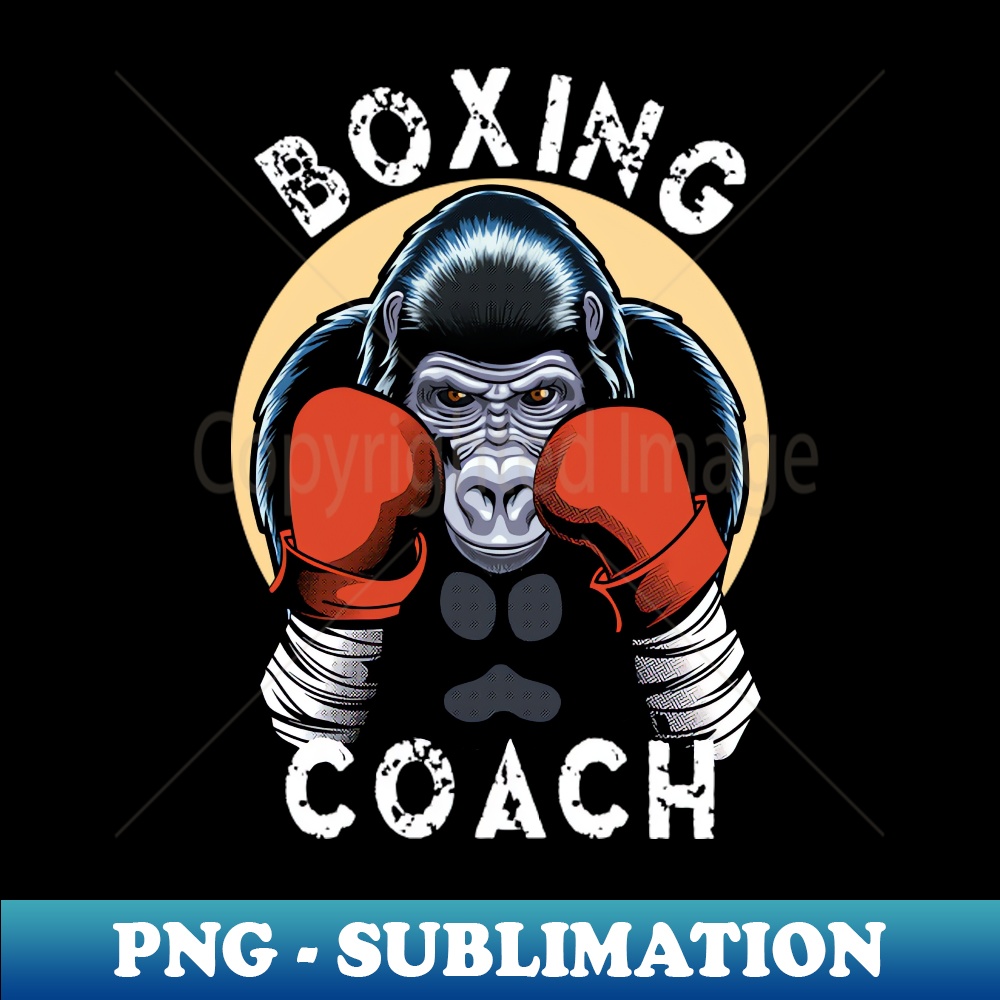 Gorilla Boxing Coach - High-Quality PNG Sublimation Downloa | Inspire Uplift