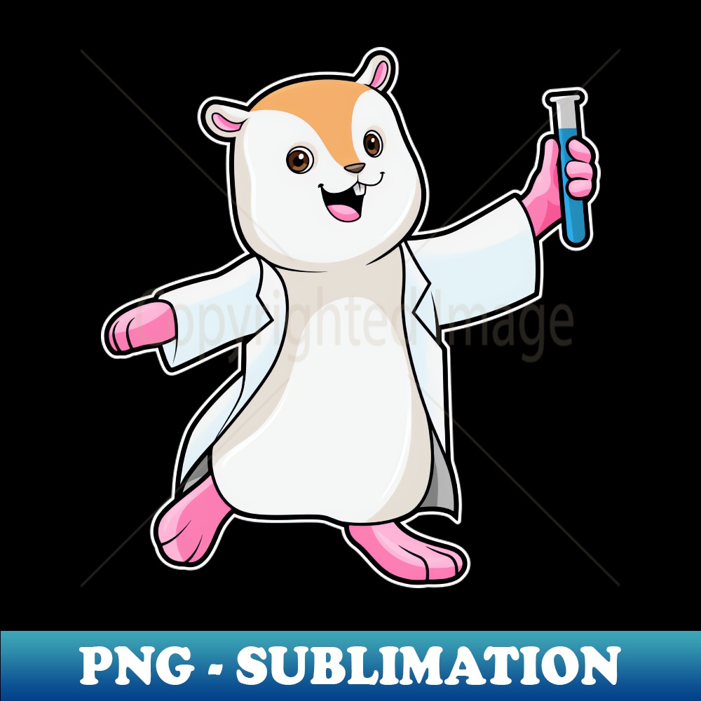 Hamster as Scientist with Test tube - Stylish Sublimation Di | Inspire ...