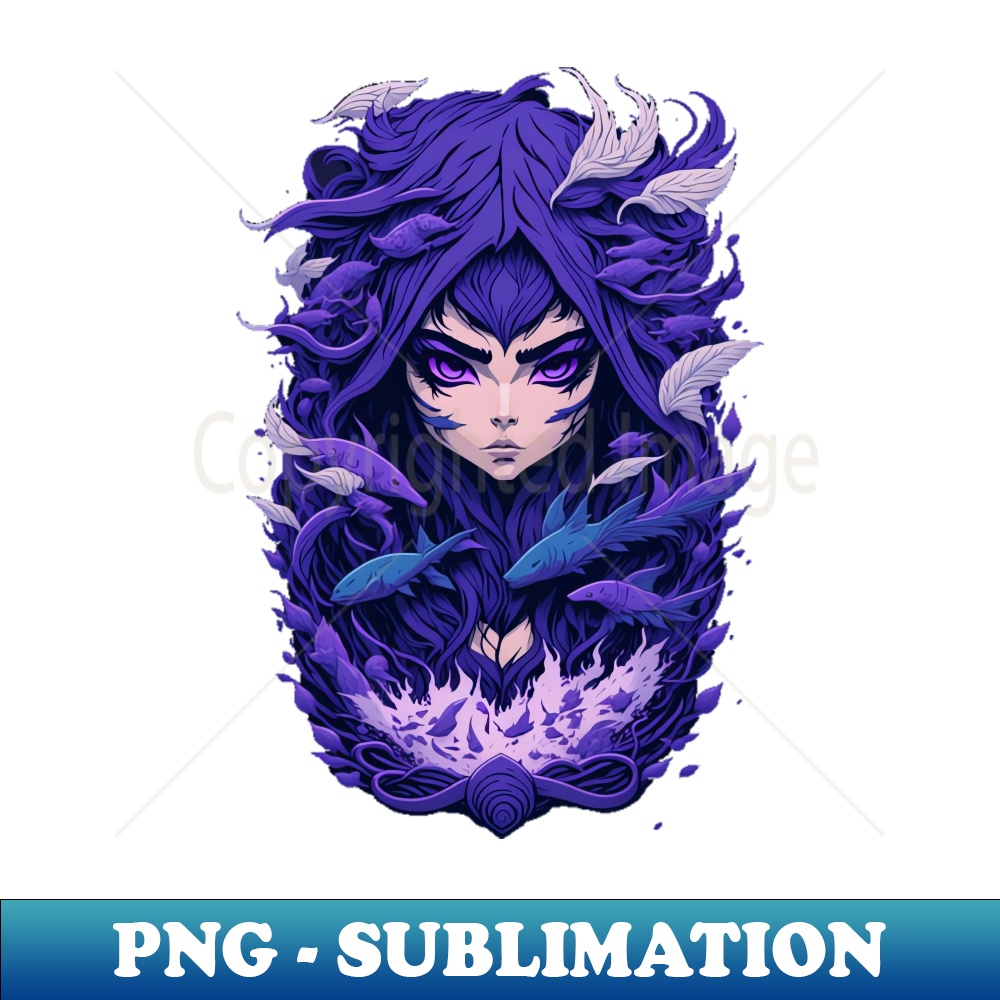 Evil Ninja Mermaid Head Fantasy Magic Art - Artistic Sublima | Inspire ...