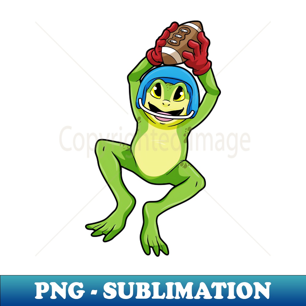 Frog as Footballer with Football and Helmet - Sublimation-Re | Inspire ...