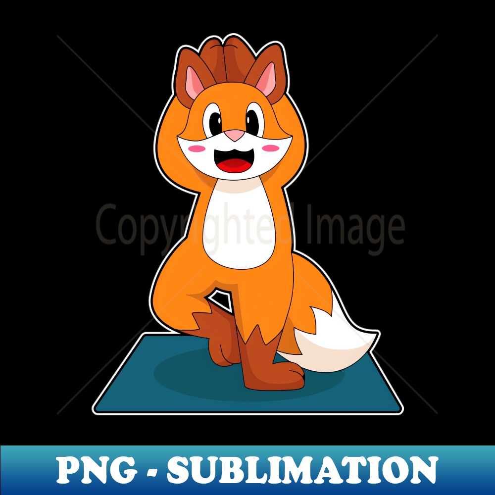 Fox Yoga Meditation - Vintage Sublimation PNG Download - Vib | Inspire ...