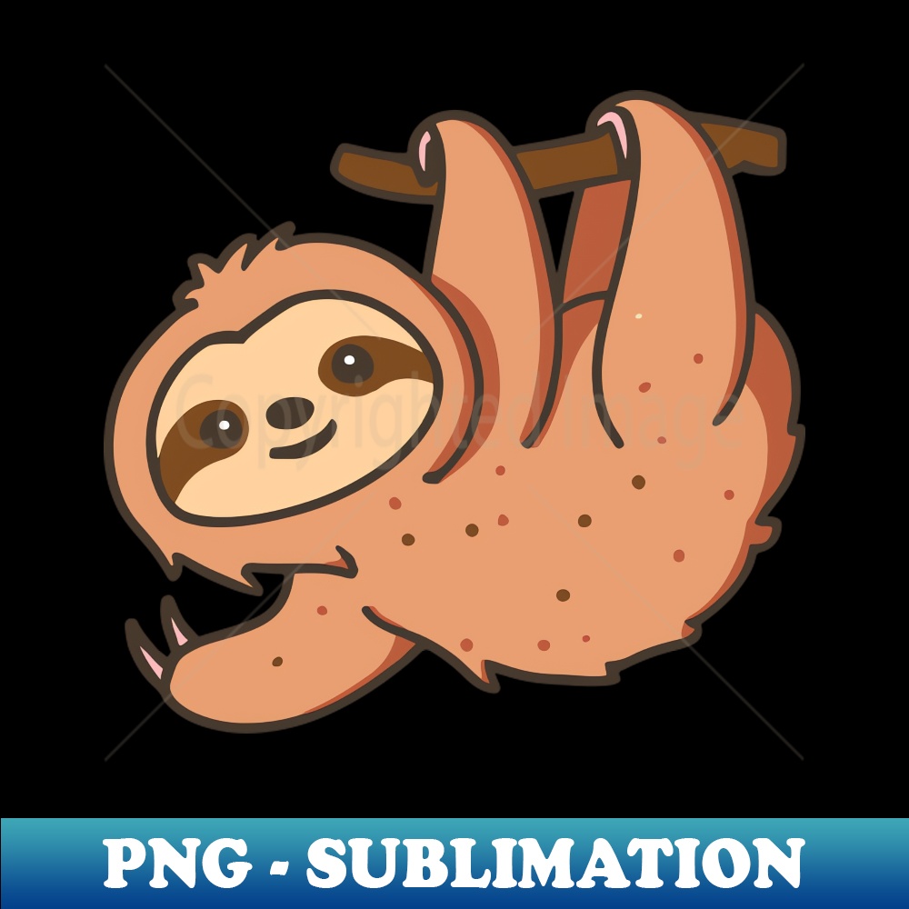 Kawaii Cute sloth Cartoon Drawing - Modern Sublimation PNG F | Inspire ...
