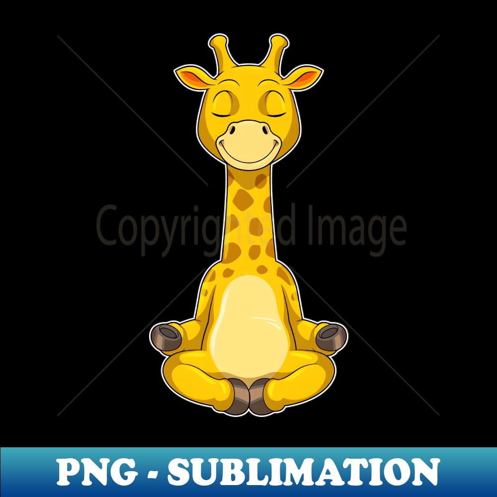 Giraffe at Yoga Meditation - PNG Transparent Digital Downloa | Inspire ...