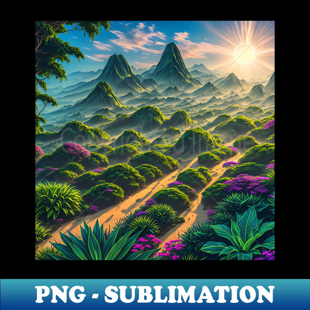 A Detailed Intricate Design Of Tropical Plants Illuminated B | Inspire ...