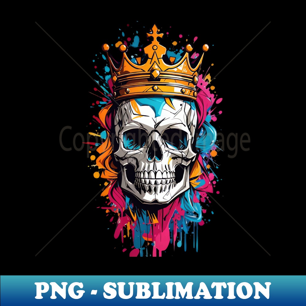 A SKULL FACE AND A CROWN - Vintage Sublimation PNG Download | Inspire ...