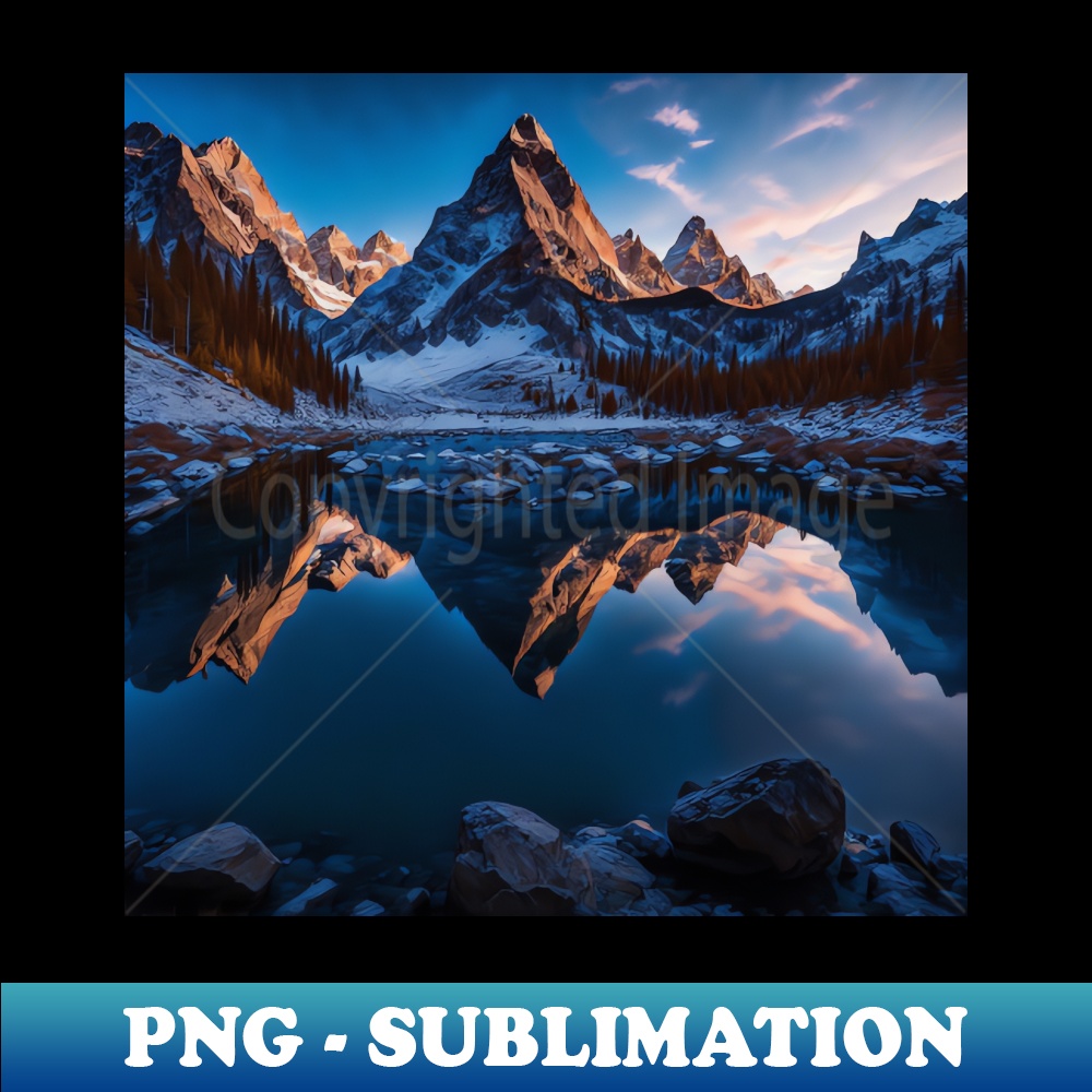 A View of Towering Rocky Mountains and Their Reflection in a | Inspire ...