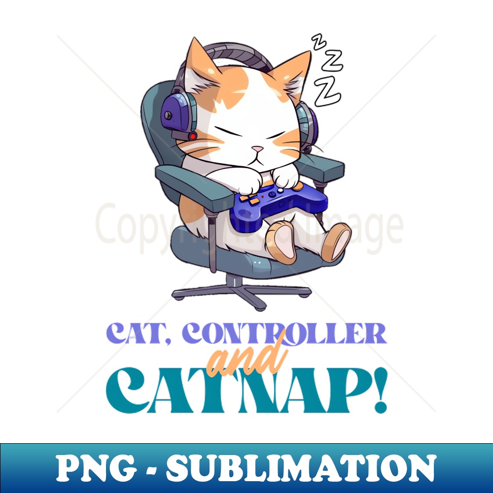 Cat Controller and Catnap - PNG Sublimation Digital Download - Inspire ...