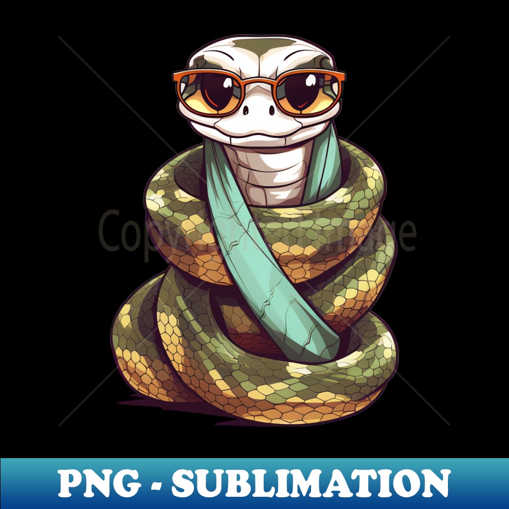 Cool Python with Scarf Glasses - Digital Sublimation Downlo | Inspire ...