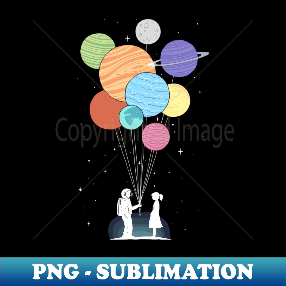 Funny Astronaut With Planets In Hand funny Spaceman and woma | Inspire ...