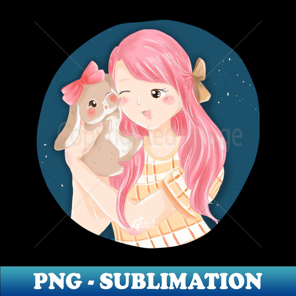 Blue Bailey and Grace Bunniesmee - Premium PNG Sublimation | Inspire Uplift
