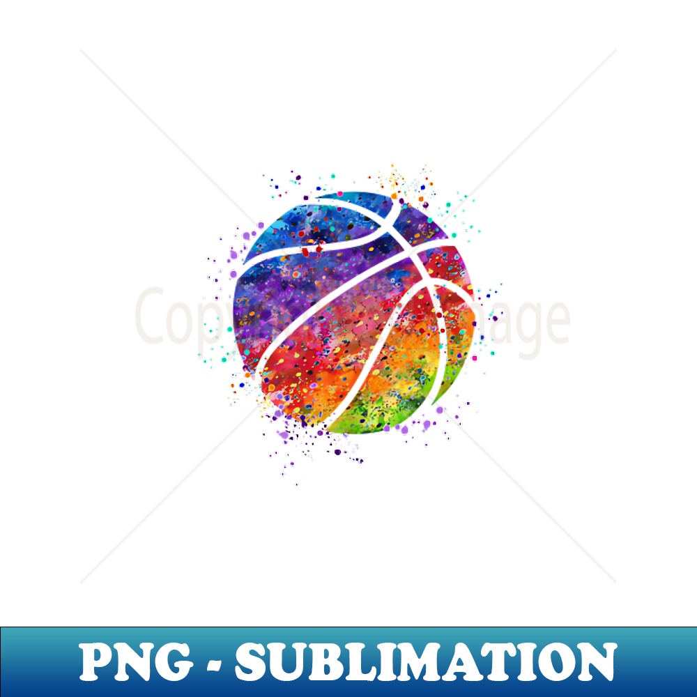 Basketball Ball Colorful Watercolor - Signature Sublimation | Inspire ...