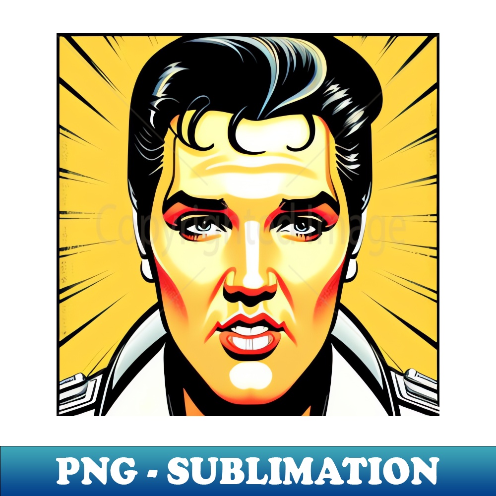 Comic Book Style Elvis - Special Edition Sublimation PNG Fil - Inspire ...