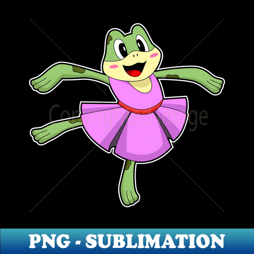 Frog Ballet Dance - PNG Transparent Sublimation Design - Enh - Inspire ...