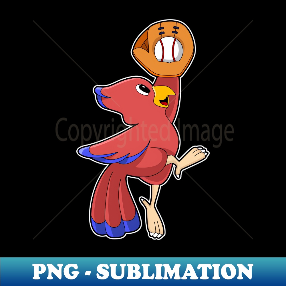 Bird at Baseball with Baseball glove - PNG Transparent Subli | Inspire ...