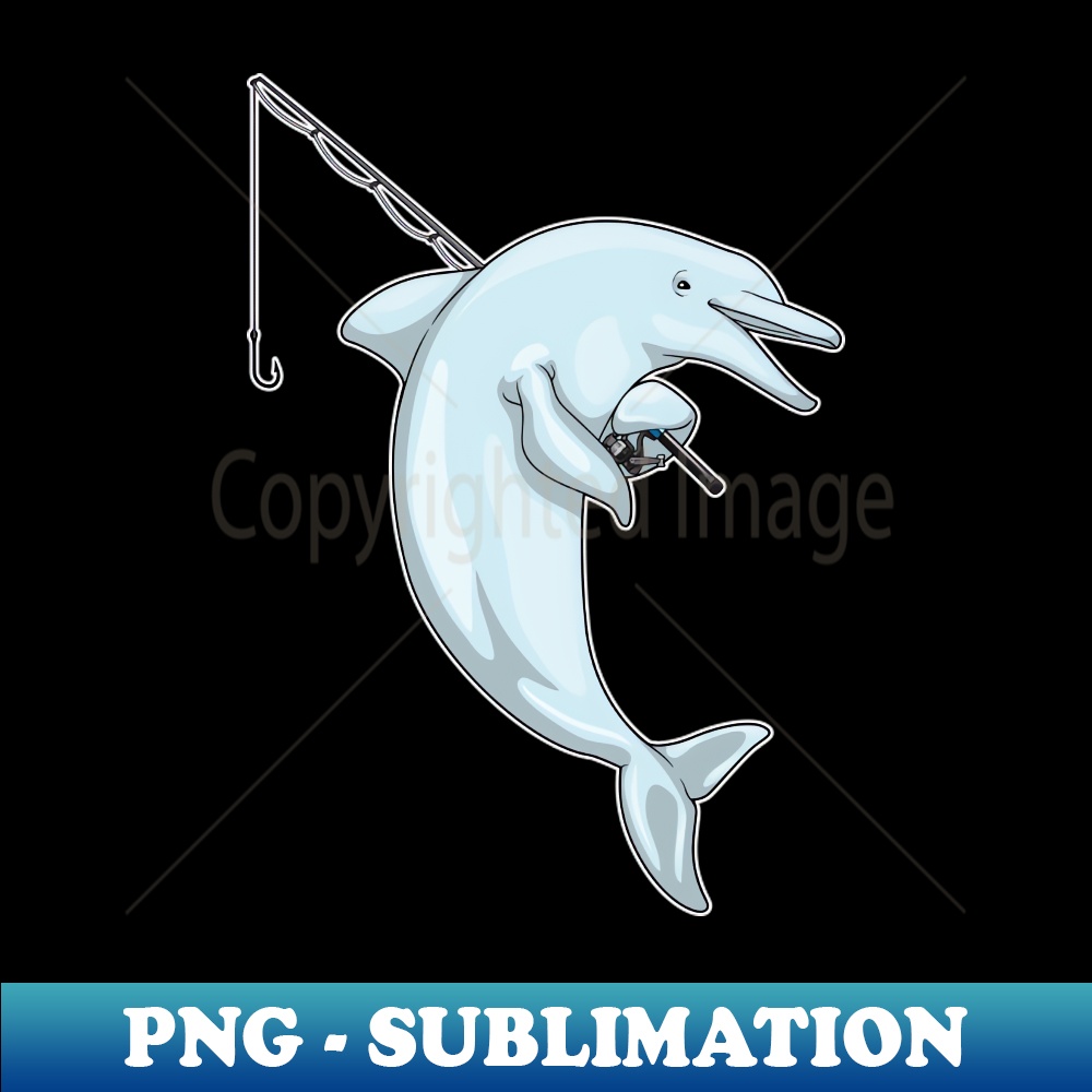 Dolphin Fisher Fishing rod - Signature Sublimation PNG File | Inspire ...