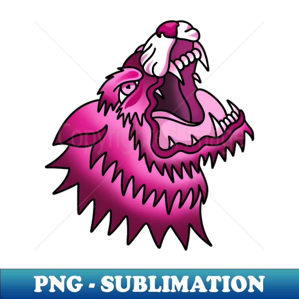 Angry Wolf Pink - Traditional Tattoo Style - Stylish Sublima | Inspire ...