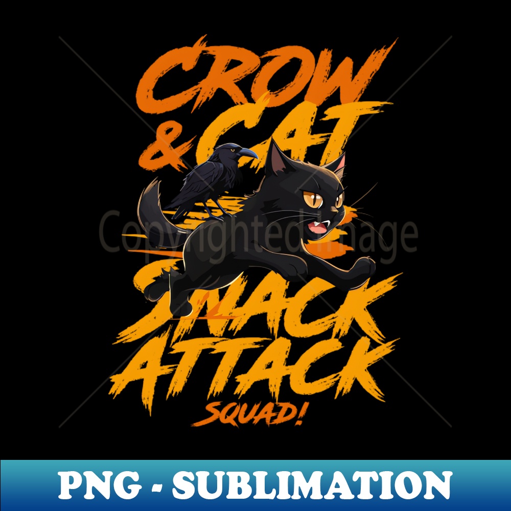 Crow Cat Snack Attack Squad - Creative Sublimation PNG Dow | Inspire Uplift