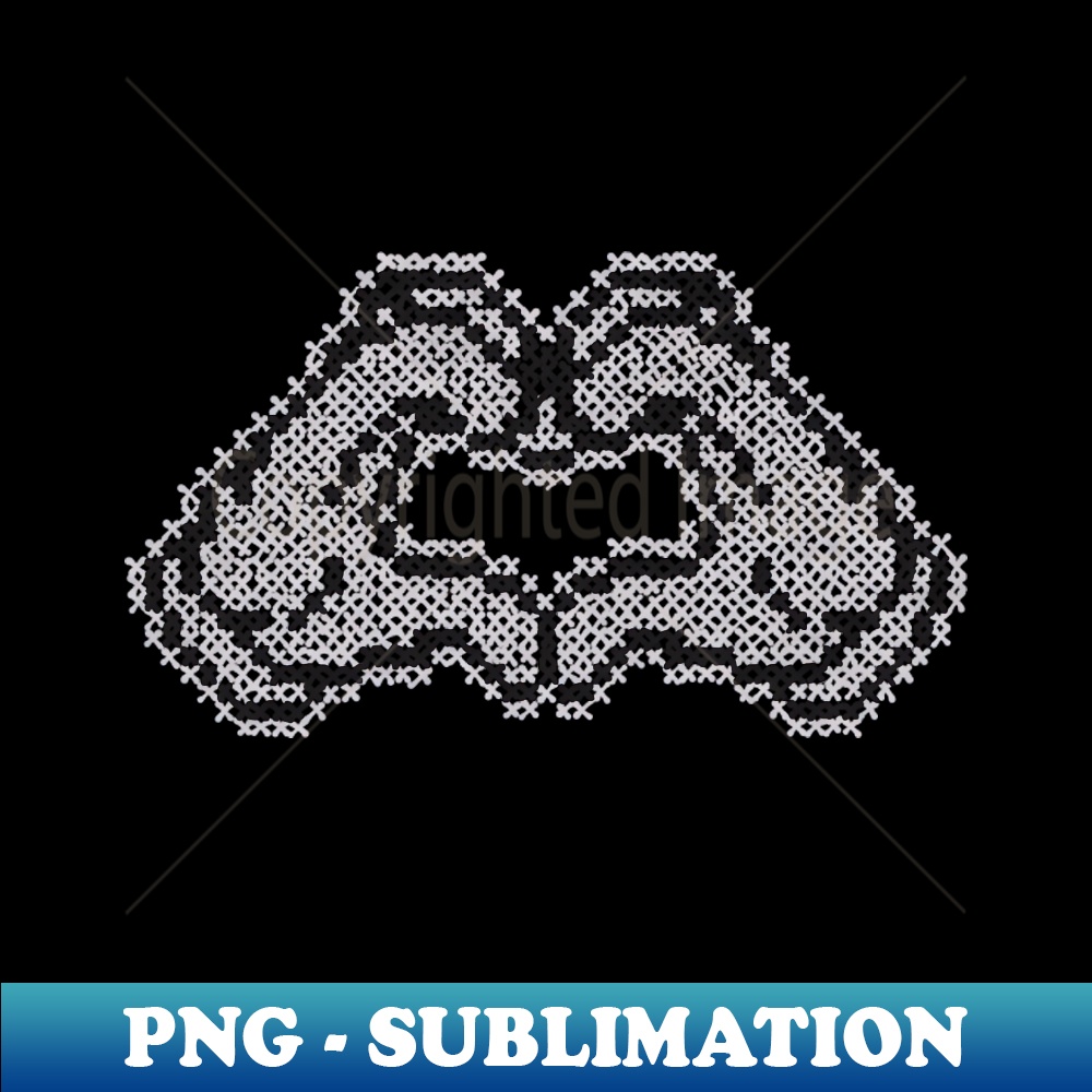 Hand Heart Pixel art - Aesthetic Sublimation Digital File - - Inspire ...