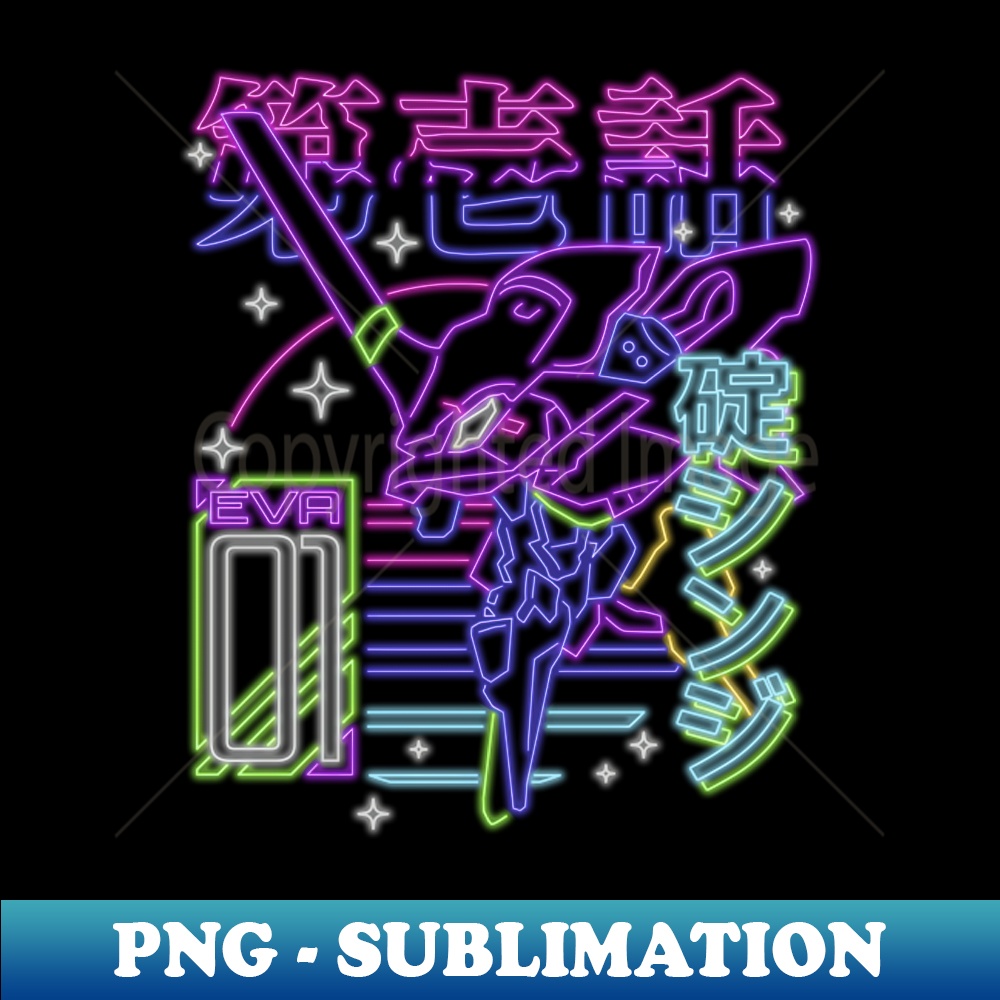 EVA UNIT 01 NEON - High-Resolution PNG Sublimation File - Un - Inspire ...