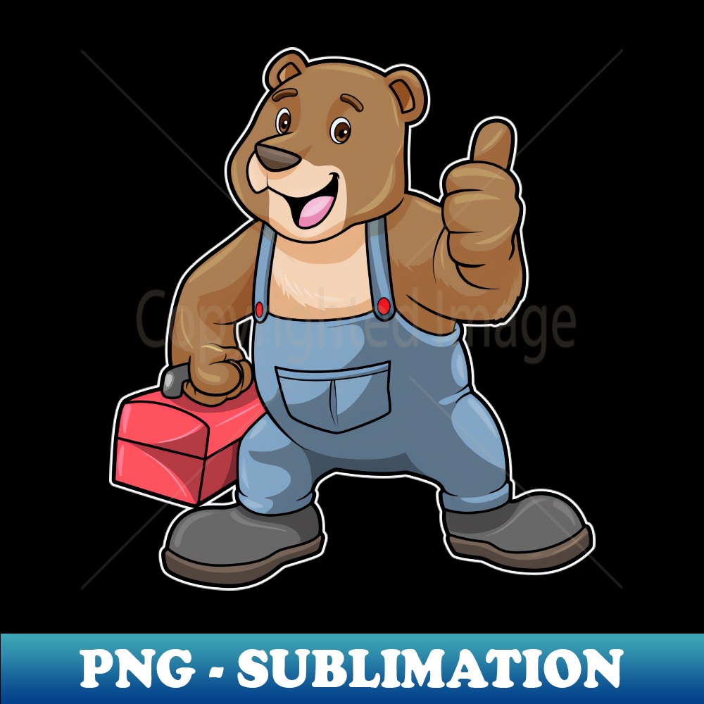 Bear as Craftsman with Tool box - Trendy Sublimation Digital | Inspire ...
