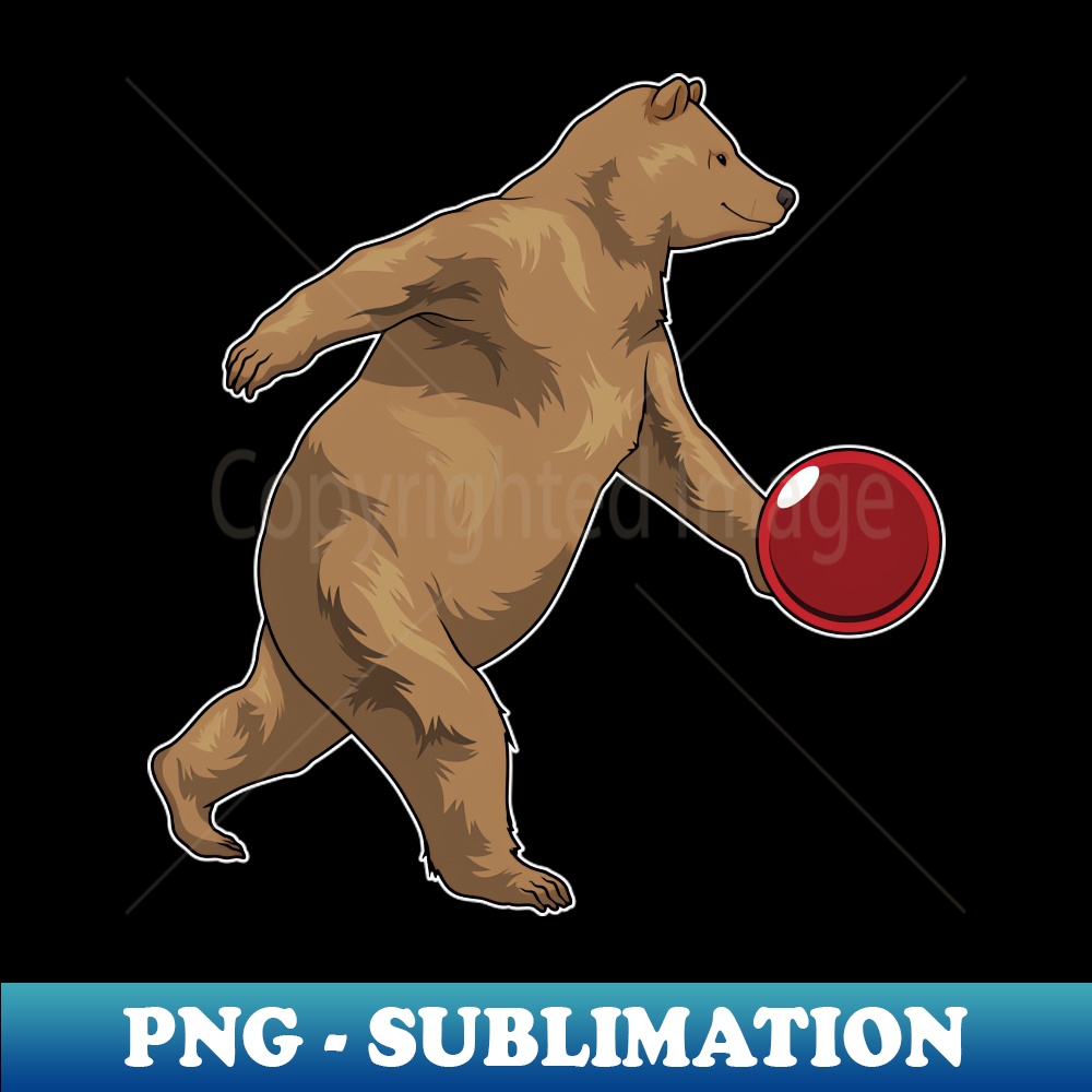 Bear Bowling Bowling ball - PNG Sublimation Digital Download | Inspire ...