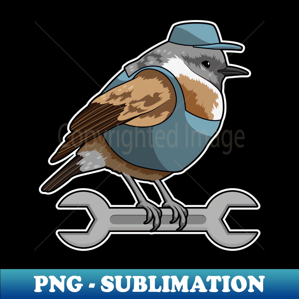 Bird as Carftsman with Wrench - PNG Transparent Sublimation | Inspire ...