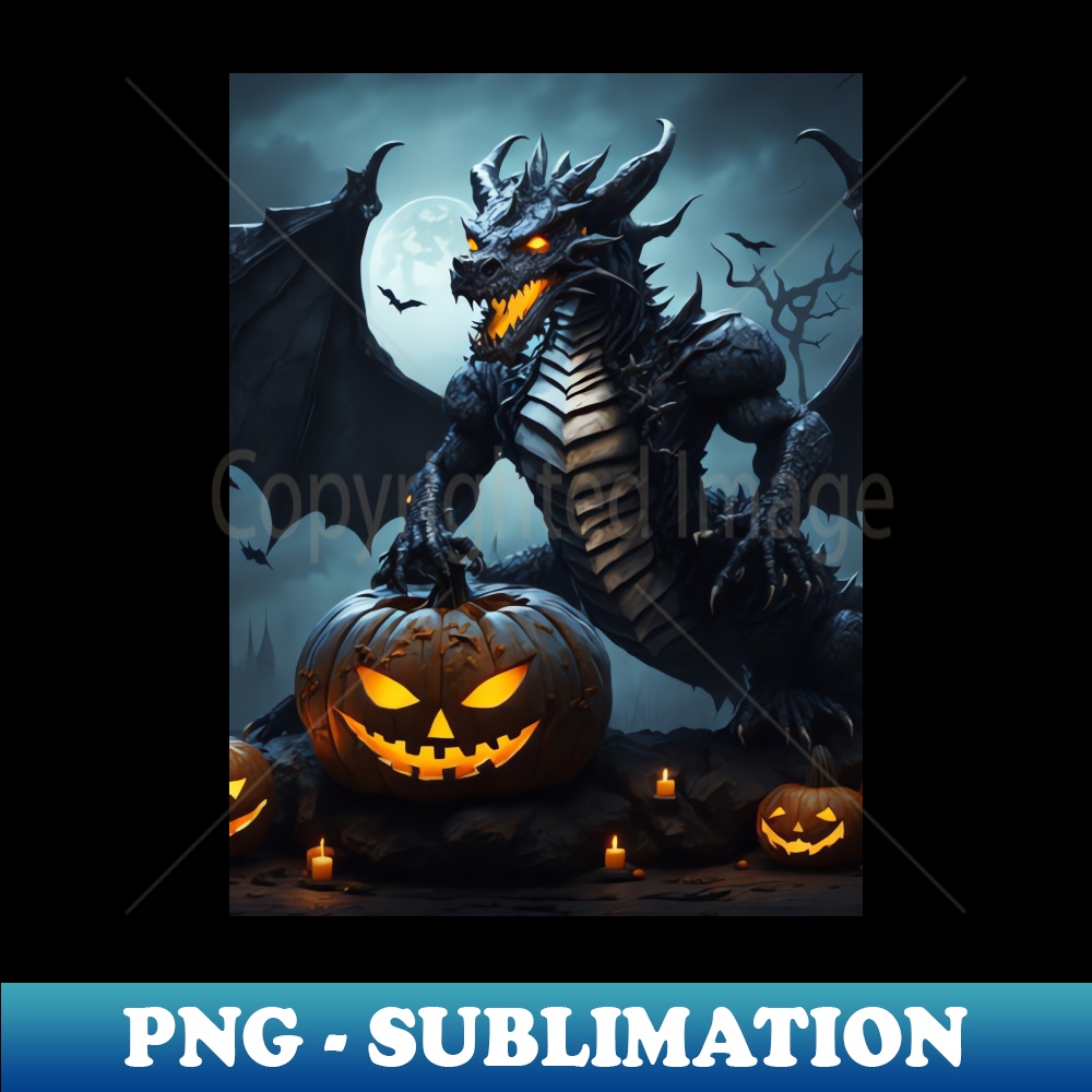 Halloween Dragon - PNG Transparent Digital Download File for - Inspire ...