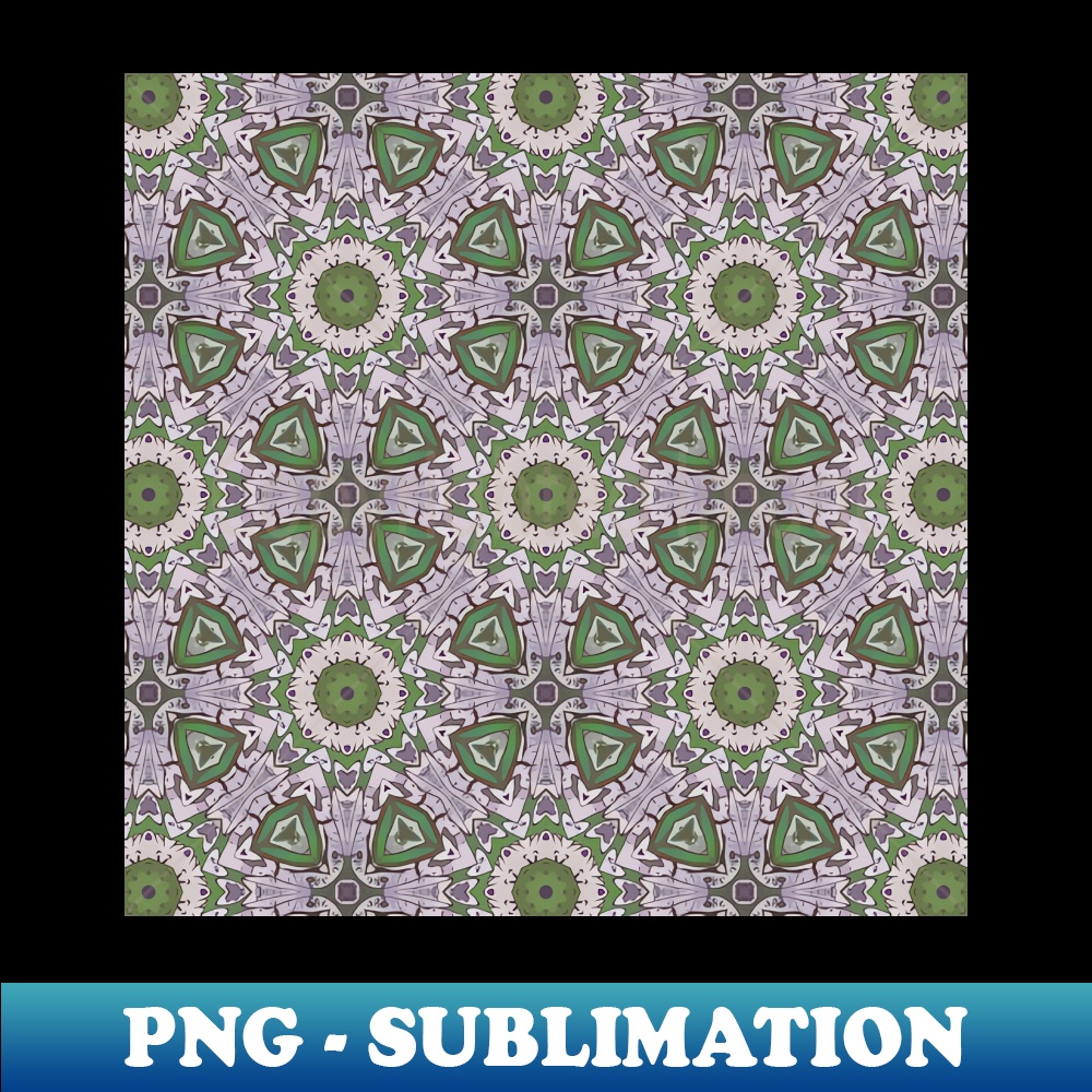 Intricate Green Rounded Triangles on Mauve Background - Wels | Inspire ...