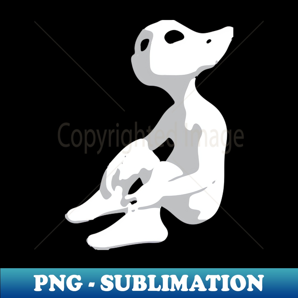 Curious Alien Elf with pointy ears looks up white and grey | Inspire Uplift