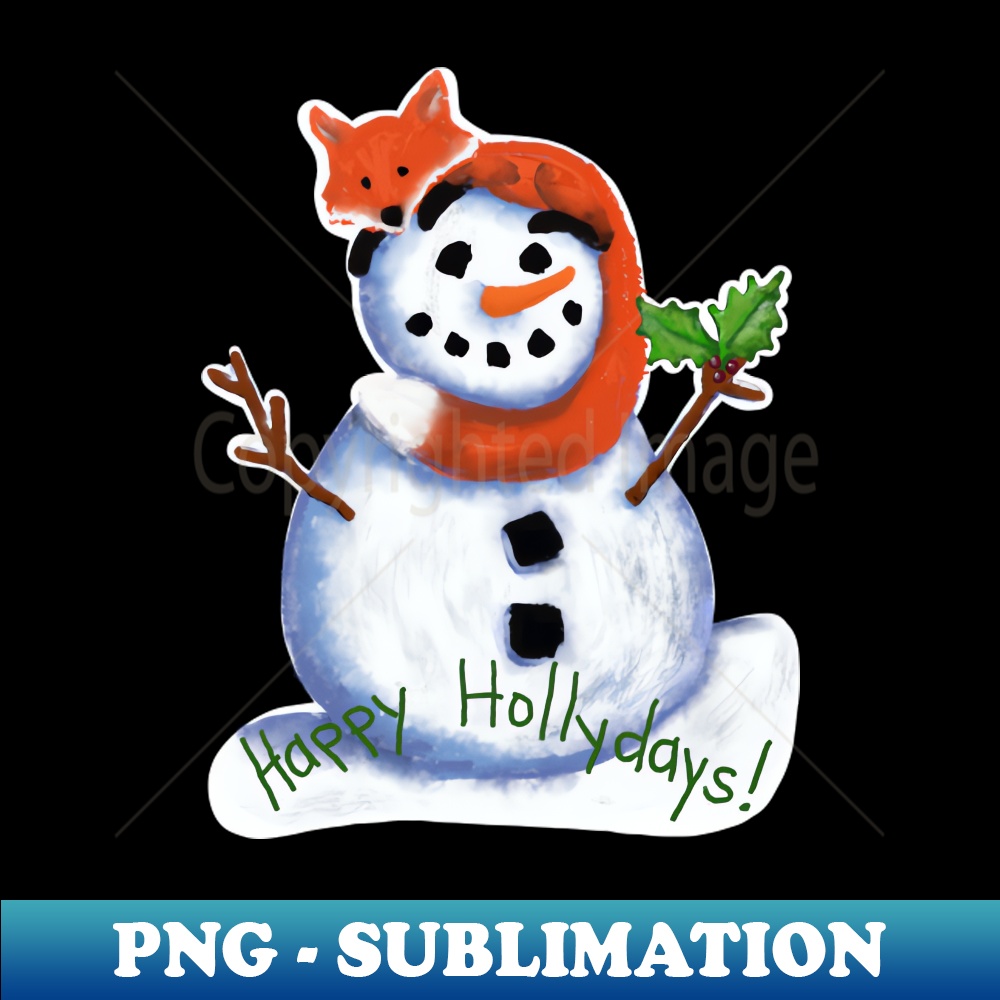 Fox and Snowman Hollydays Cheries Art Original c2019 - Uniq | Inspire ...