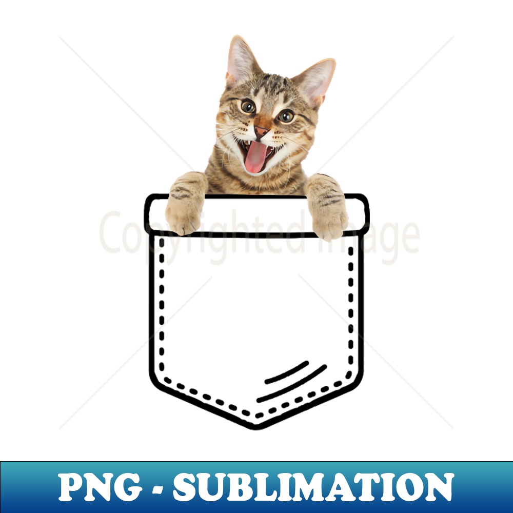 Cat Pocket - PNG Transparent Sublimation File - Unlock Vibra - Inspire ...
