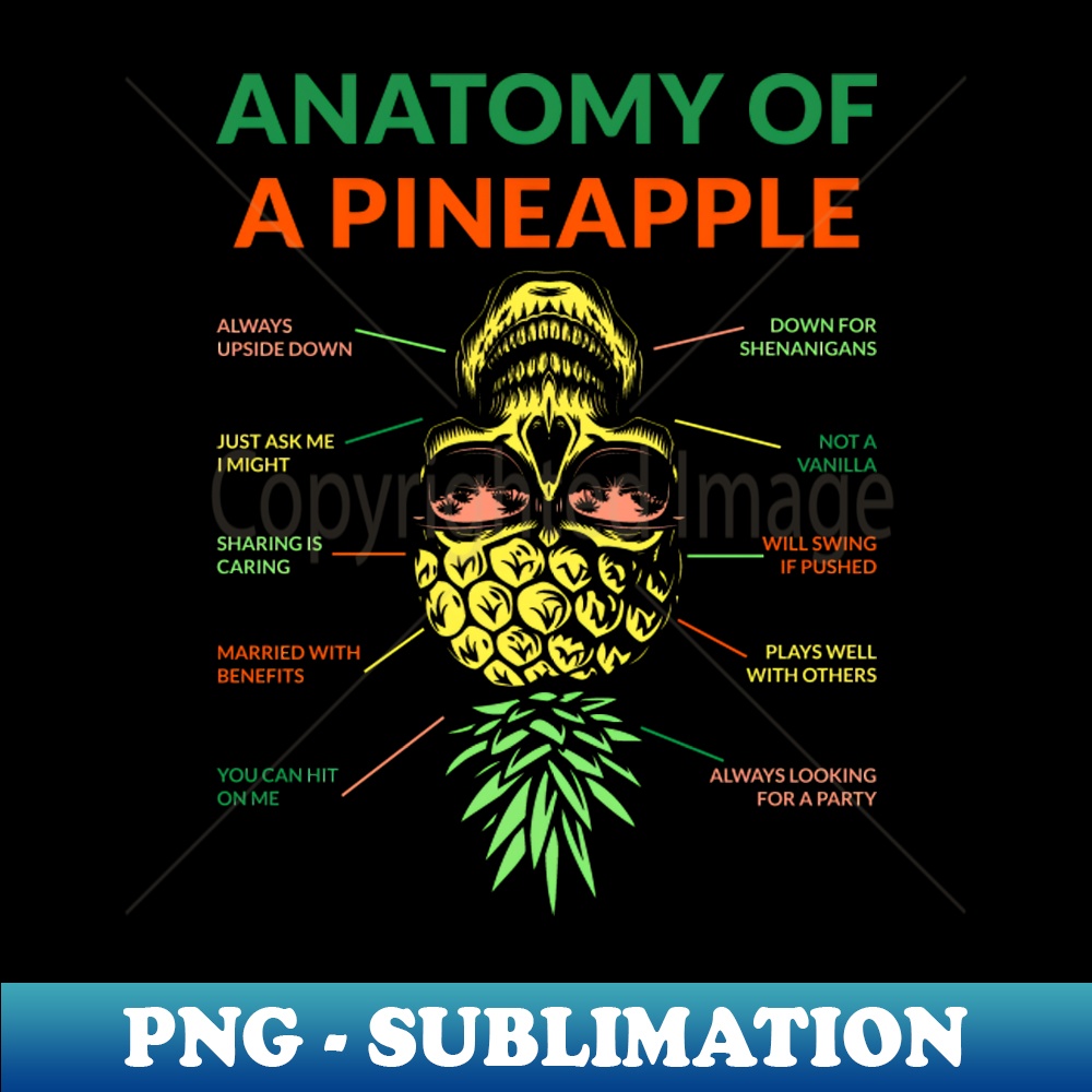 Anatomy of a pineapple - Decorative Sublimation PNG File - A | Inspire ...