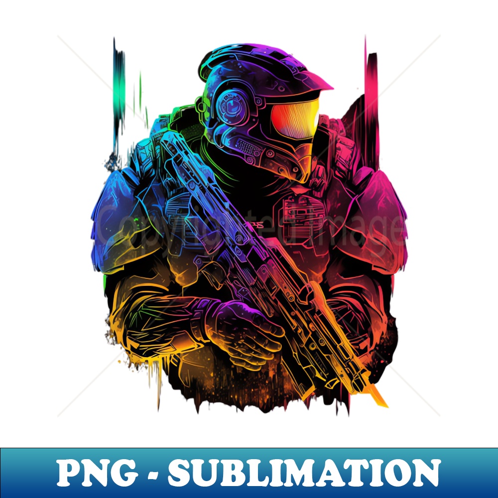 Halo Master Chief Neon - Original Artwork - Signature Sublim | Inspire ...