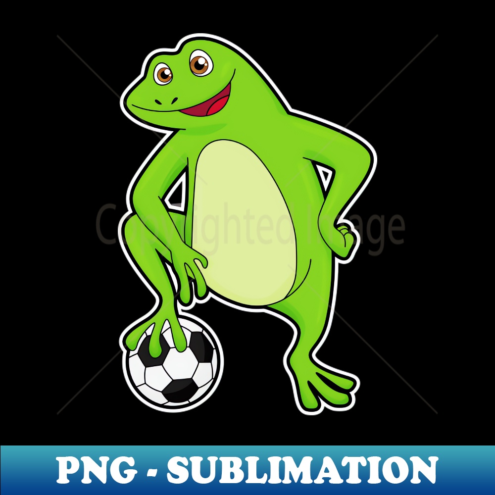 Frog as Soccer player with Soccer ball - Exclusive PNG Subli - Inspire ...