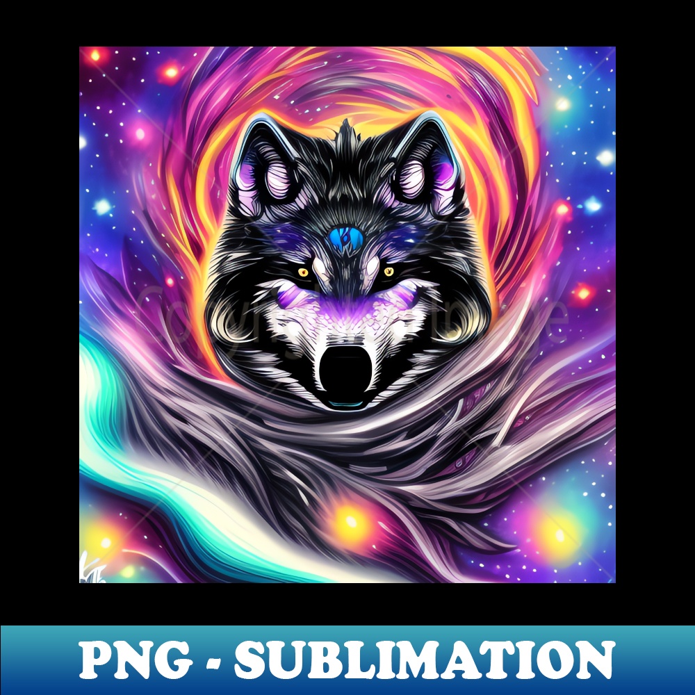 Galaxy wolf - Retro PNG Sublimation Digital Download - Bring - Inspire ...