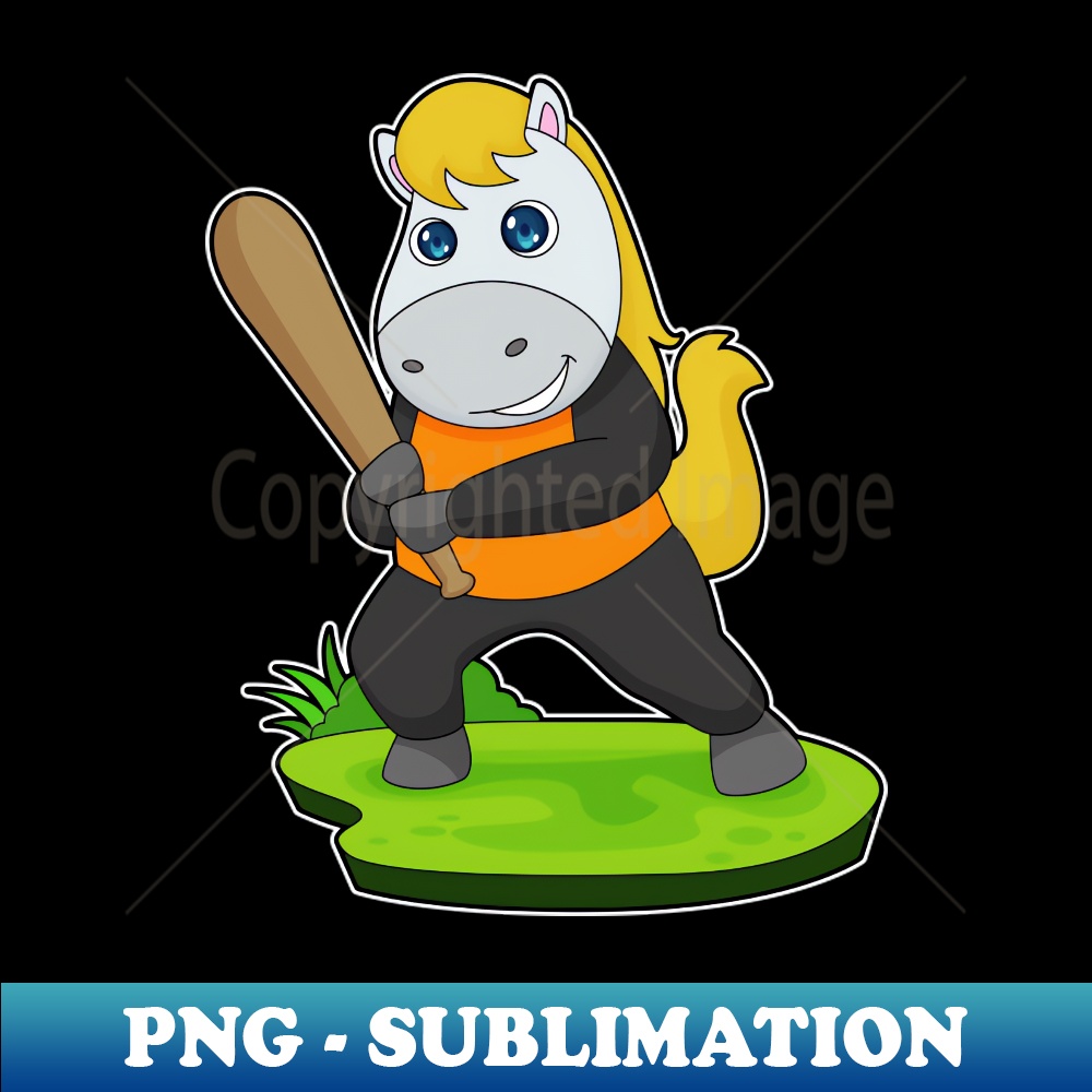 Horse Baseball Baseball bat - Instant PNG Sublimation Downlo | Inspire ...