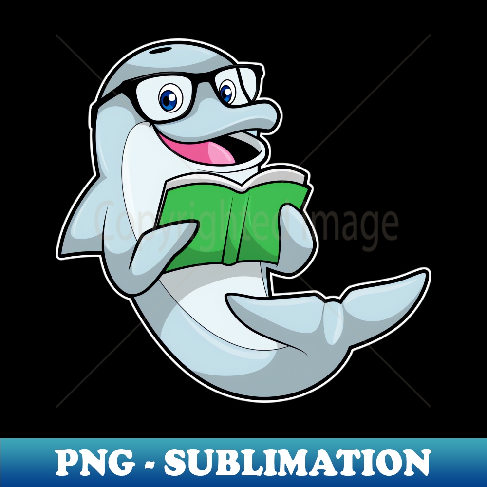 Dolphin as Nerd with Glasses Book - Exclusive Sublimation D | Inspire ...