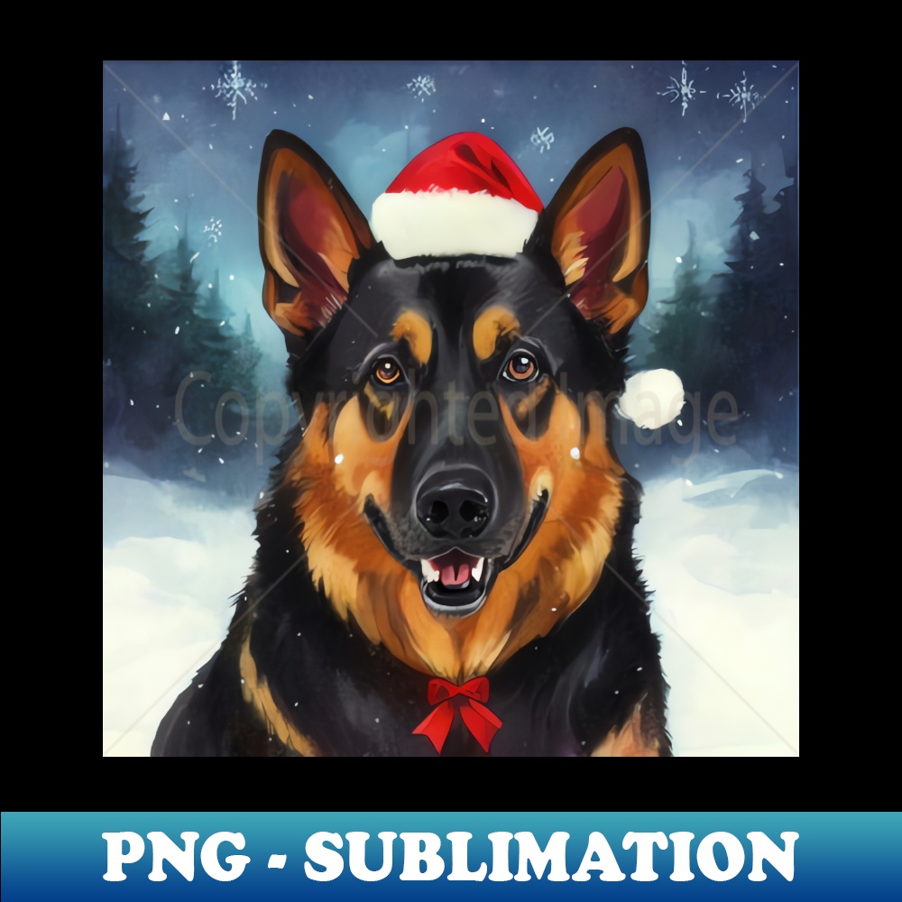 German Shepard christmas - High-Resolution PNG Sublimation F | Inspire ...