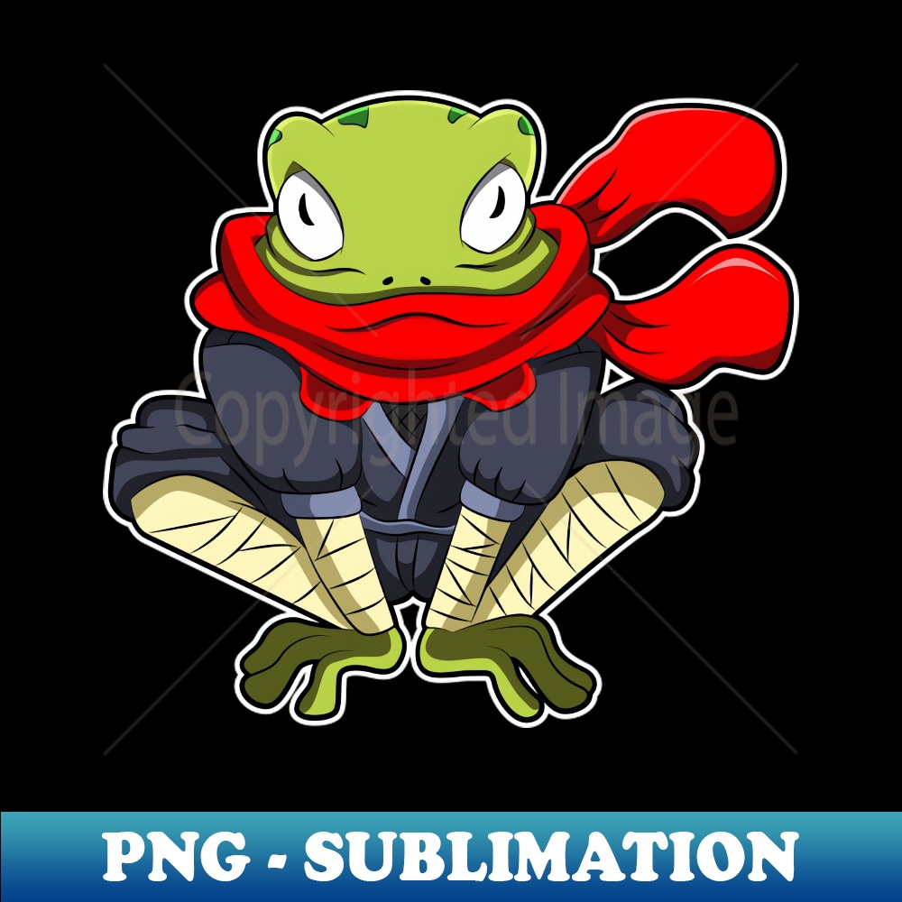 Frog as Ninja with Scarf - Digital Sublimation Download File | Inspire ...