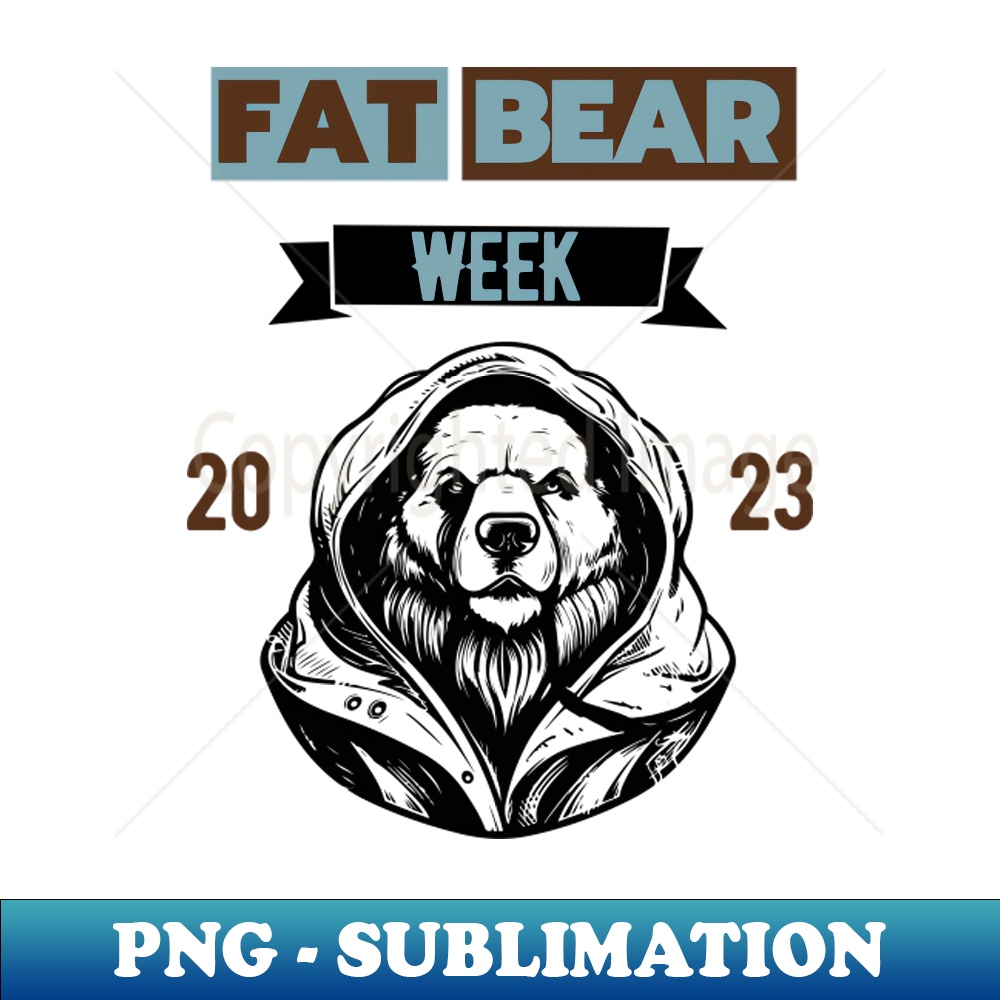 Fat Bear Week 2023 Blue And Brown - PNG Transparent Sublimat - Inspire ...
