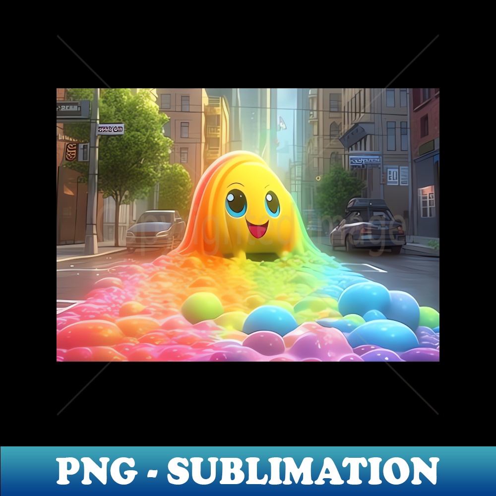 curly rainbow hair monster - Trendy Sublimation Digital Down | Inspire ...