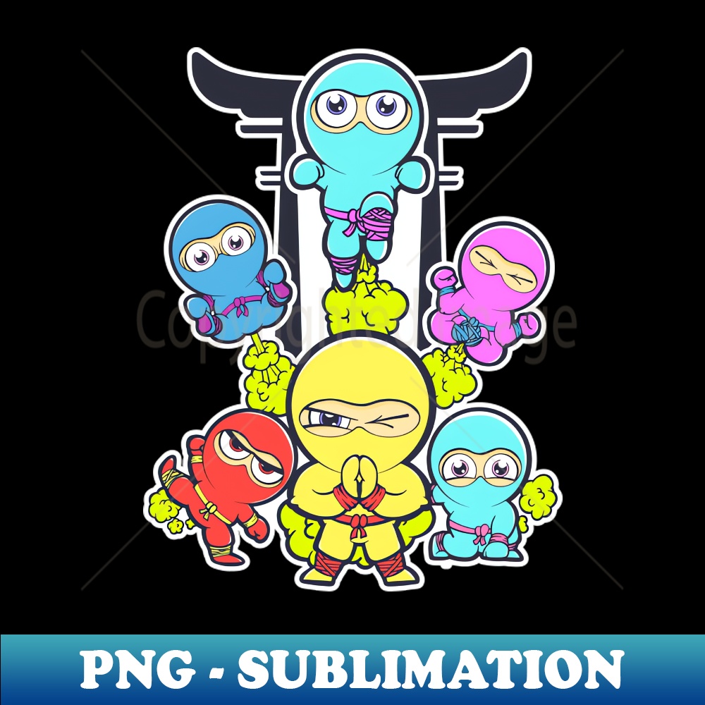 Farting Ninjas - PNG Sublimation Digital Download - Bold & E - Inspire ...