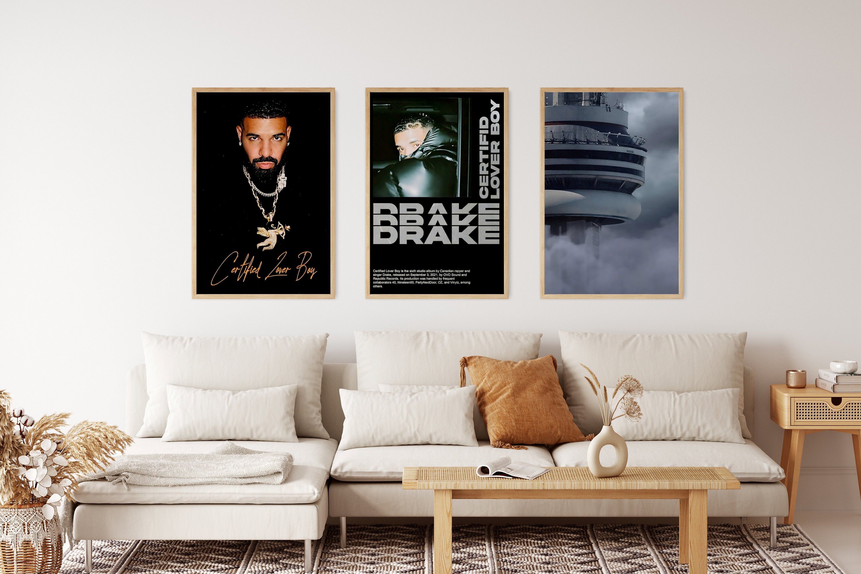 Drake Poster, Drake Set of 3 Posters, Wall Decor, Aesthetic | Inspire ...