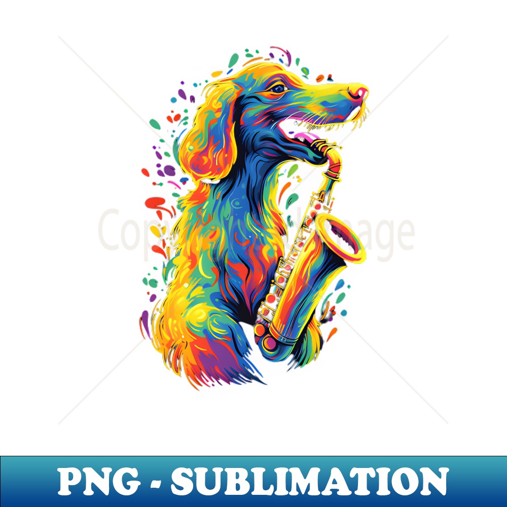Dog playing saxophone - PNG Transparent Sublimation File - P | Inspire ...