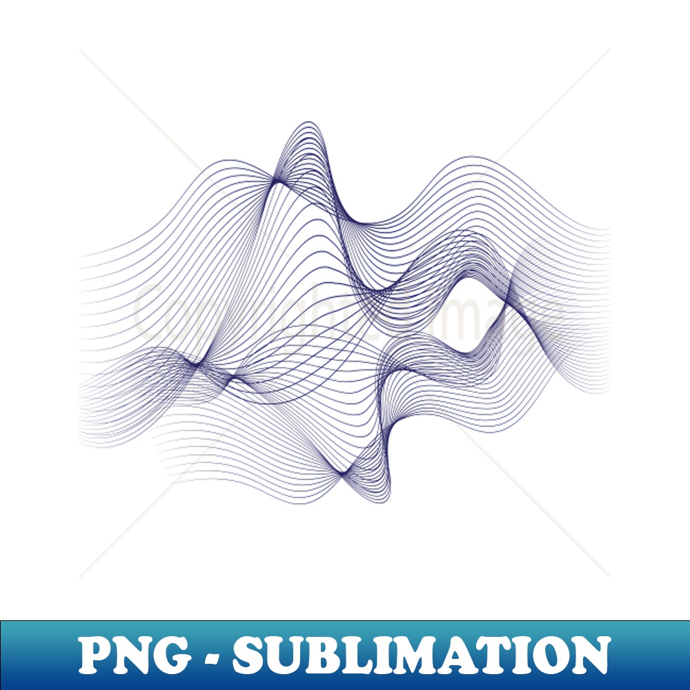 Abstract Blue waves lines - Exclusive PNG Sublimation Downlo | Inspire ...